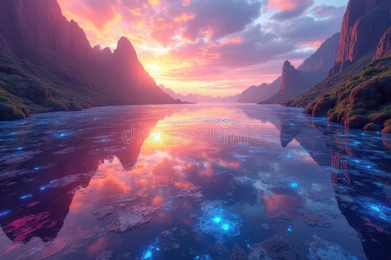 Eternal Mirrors stock illustration. Illustration of contrast - 378259163