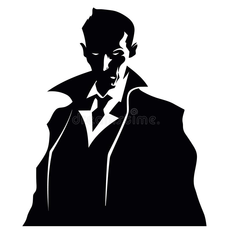 Eternal Night: Mesmerizing Vampire Silhouette Stock Illustration ...