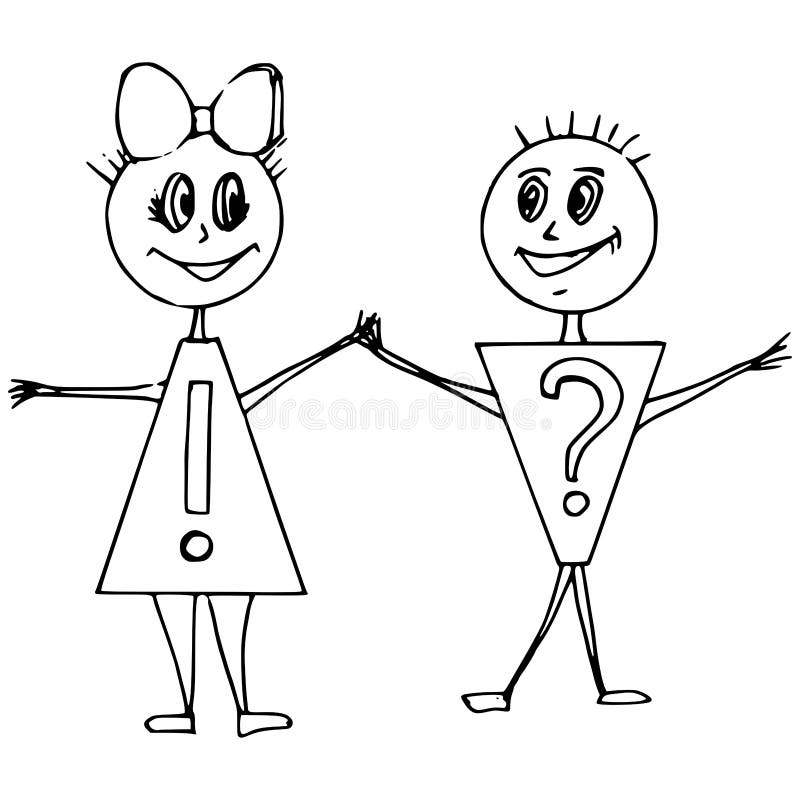 The Eternal Question, Doodle Stock Vector - Illustration of legs, hair ...