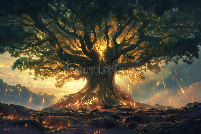 It is Sacred Symbol of Eternal Life and Death - Tree of Life Stock ...