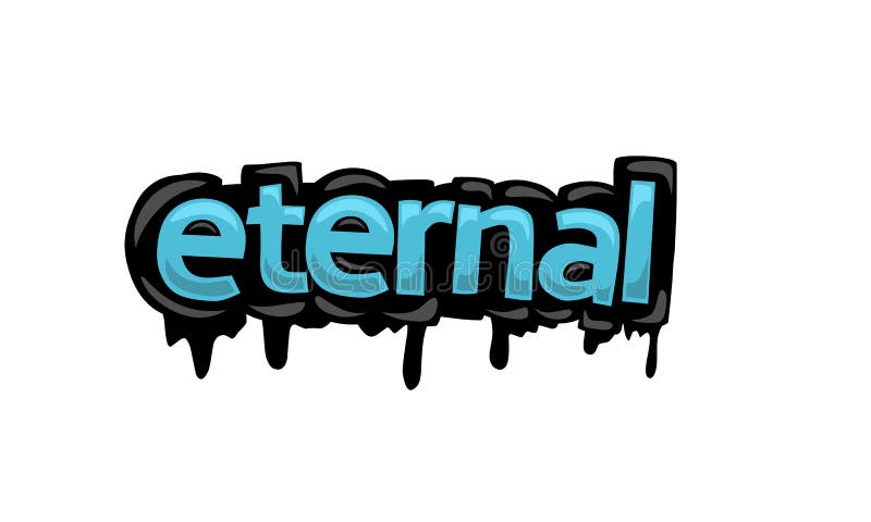 ETERNAL Writing Vector Design on White Background Stock Illustration ...