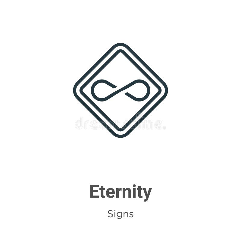 Eternity Outline Vector Icon. Thin Line Black Eternity Icon, Flat ...