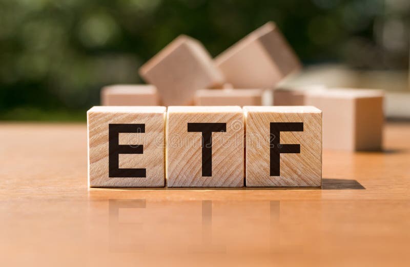 ETF. Wooden Blocks with Etf Lettering on Desk Stock Image - Image of ...