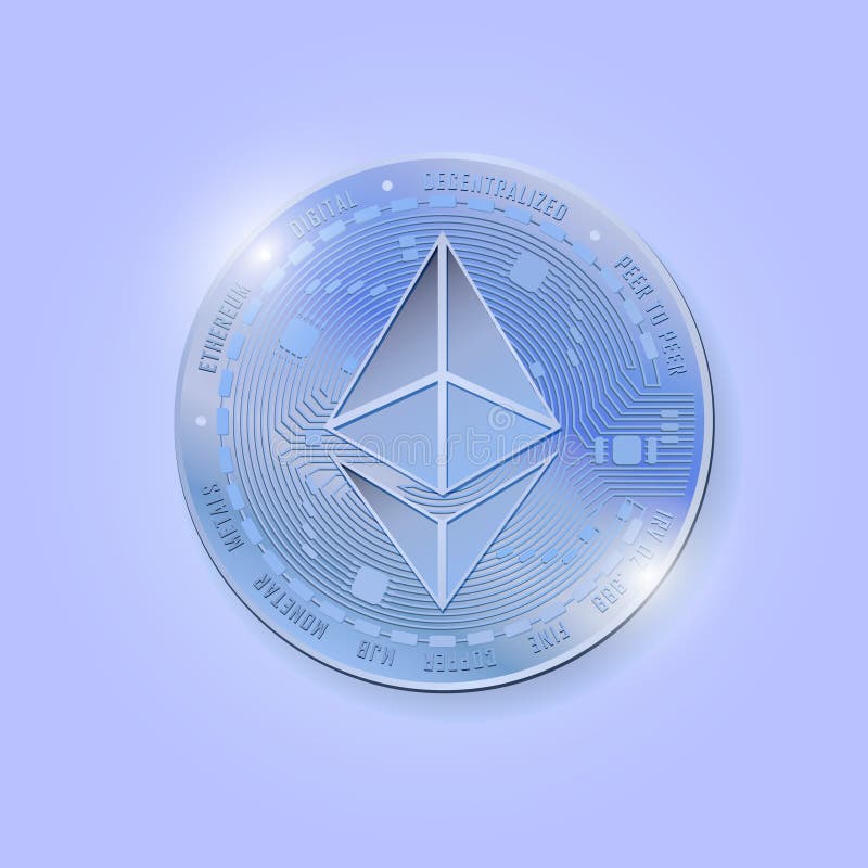 Ethereum Realistic Vector Illustration Editorial Stock Image ...