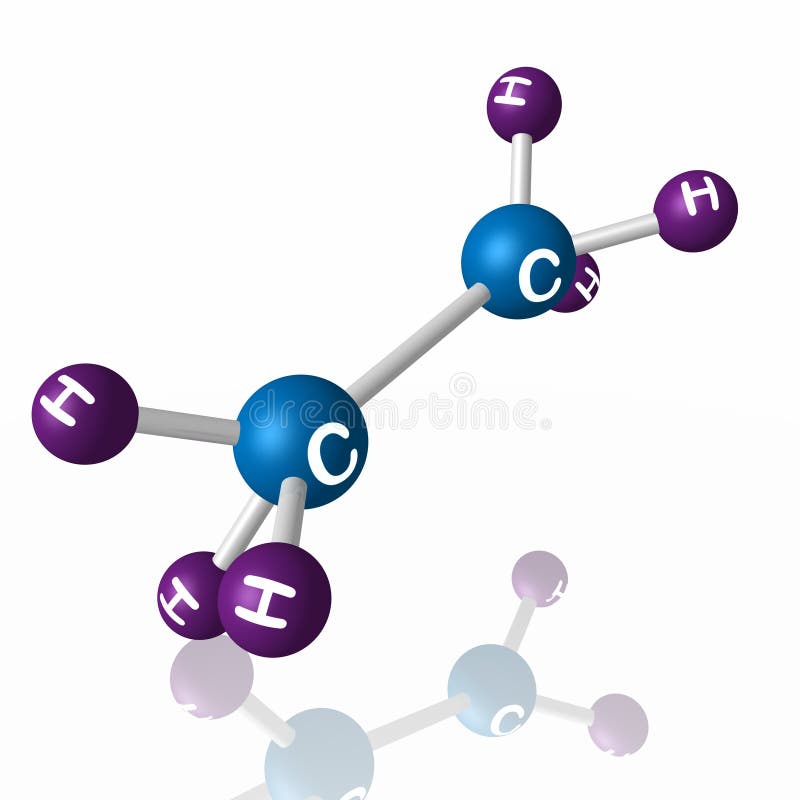Ethane Molecule Structure (C2H4) Stock Photo - Image of scientist ...