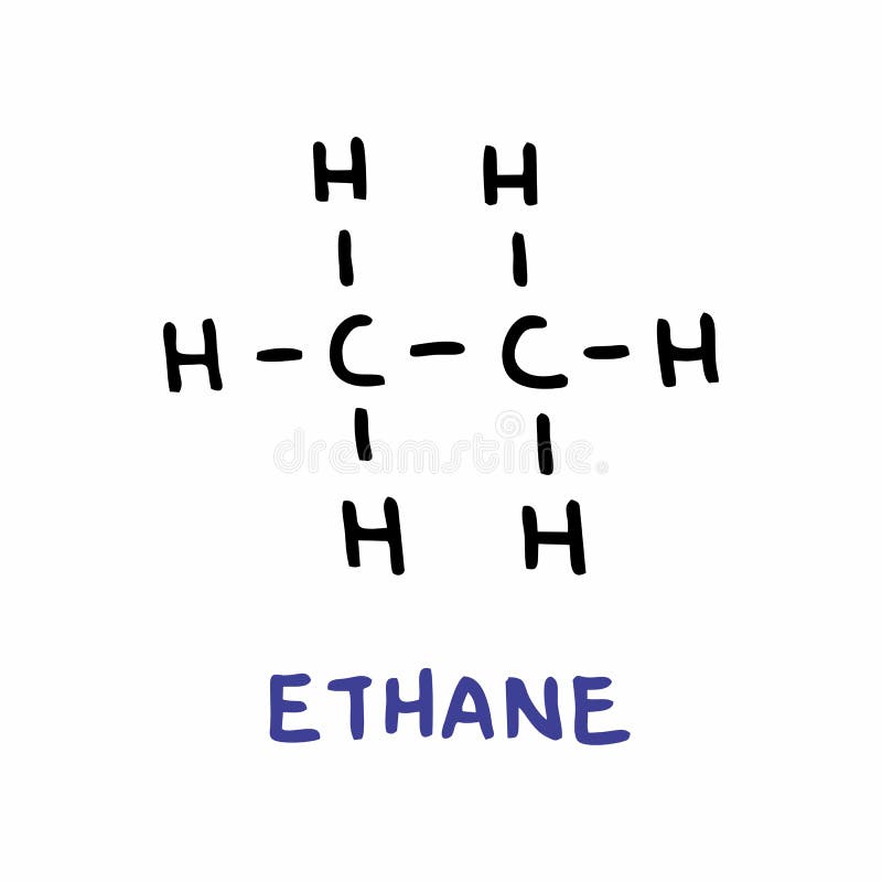 Ethane Formula Illustration Stock Illustration - Illustration of ...