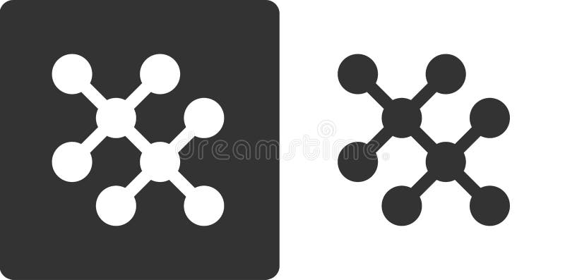 Ethane Hydrocarbon Molecule, Flat Icon Style. Hydrogen and Carbon Atoms ...