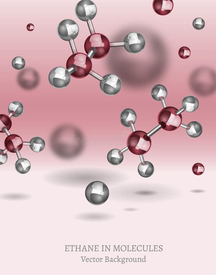 Ethane Molecules Background Stock Vector - Illustration of energy ...