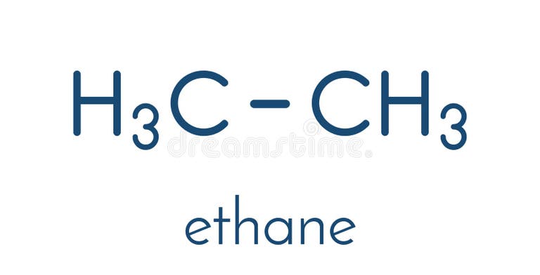 Ethane Natural Gas Component Molecule. Skeletal Formula. Stock Vector ...