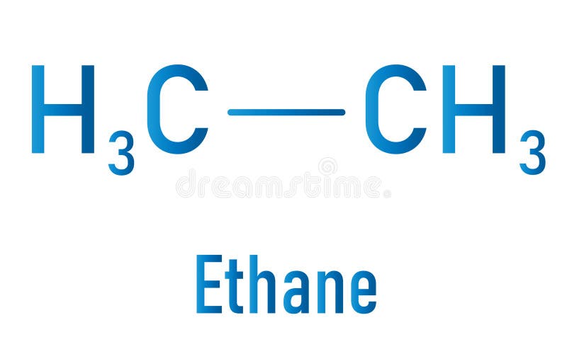 Ethane Natural Gas Component Molecule. Skeletal Formula Stock Vector ...