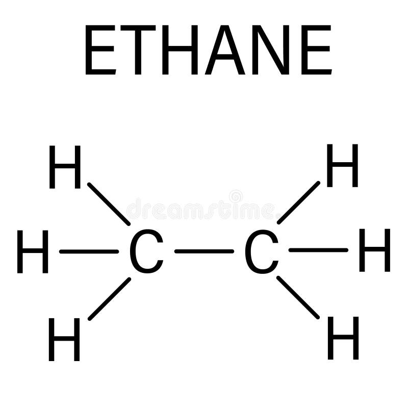 Ethane Natural Gas Component Molecule. Skeletal Formula Stock Vector ...
