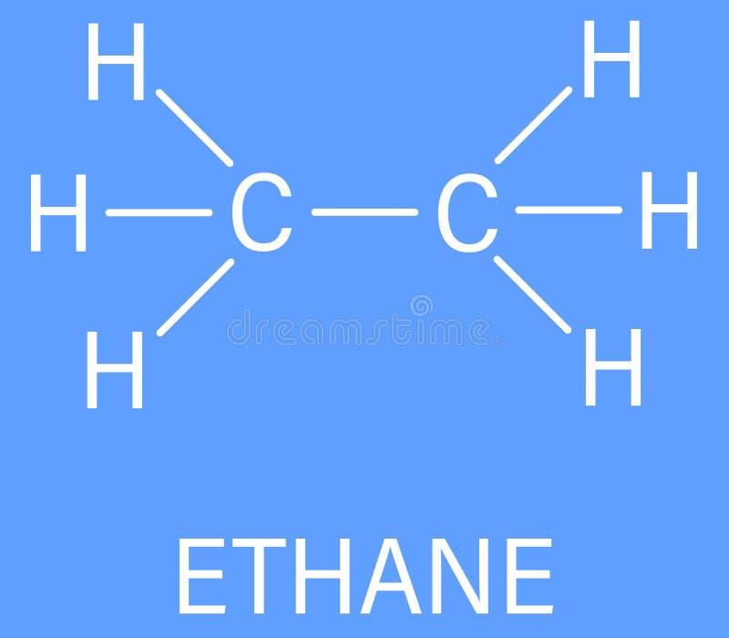 Ethane Natural Gas Component Molecule. Skeletal Formula Stock Vector ...