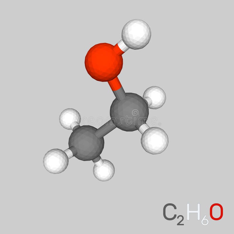 Ethanol molecule stock illustration. Illustration of alcohol - 25881491