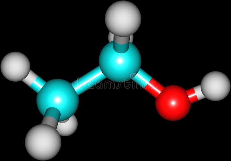 Ethanol Molecular Structure Isolated on Black Stock Illustration ...