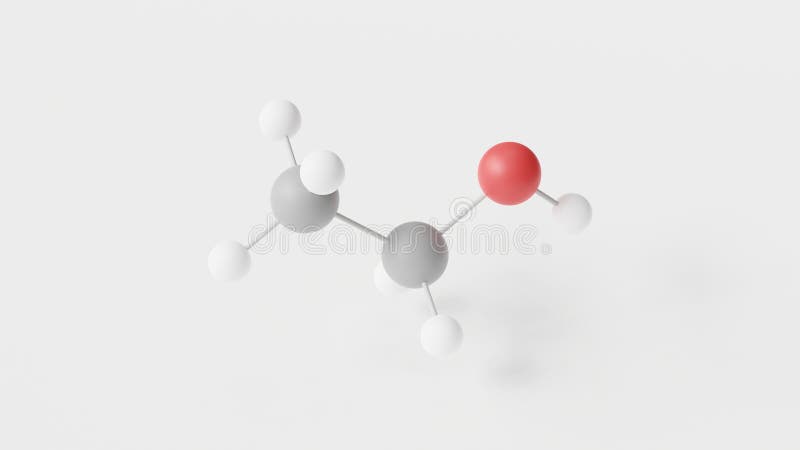Ethanol Molecule 3d, Molecular Structure, Ball and Stick Model ...