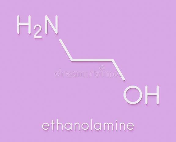 Ethanolamine 2-aminoethanol Molecule. Skeletal Formula. Stock ...
