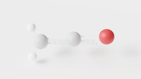 Ethenone Molecule 3d, Molecular Structure, Ball and Stick Model ...