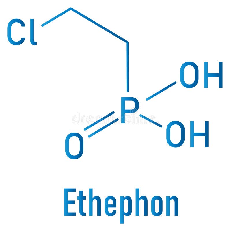 Ethephon Plant Growth Regulator Molecule. Skeletal Formula Stock Vector ...