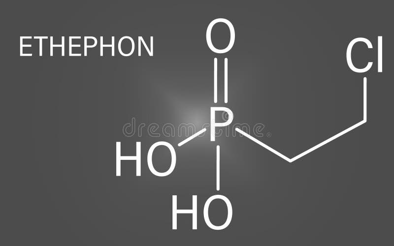 Ethephon Molecule. Skeletal Formula. Stock Vector - Illustration of ...