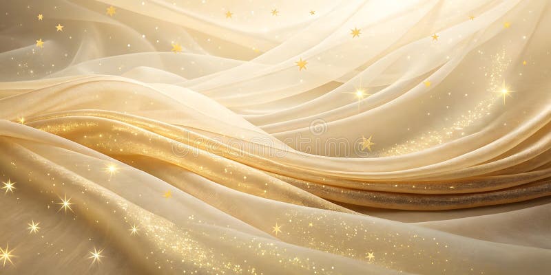 Ethereal Abstract Background with Golden Light and Fabric Texture Stock ...