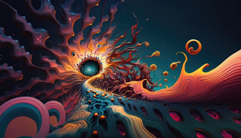 The Ethereal Abyss. Generative AI Stock Illustration - Illustration of ...