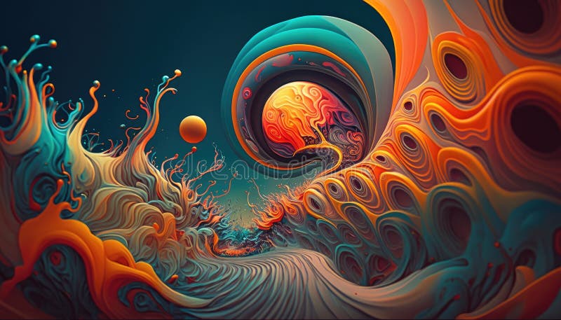 The Ethereal Abyss. Generative AI Stock Illustration - Illustration of ...