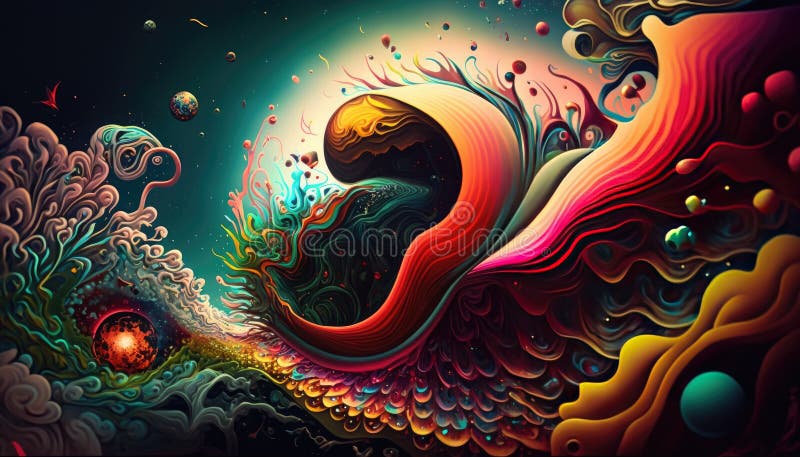 The Ethereal Abyss. Generative AI Stock Illustration - Illustration of ...