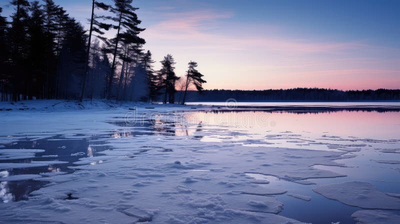 Ethereal Blue Background Snow Stock Illustration - Illustration of ...