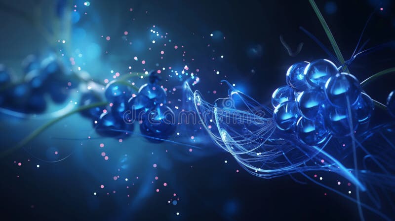 Ethereal Blue Berries in Abstract Light Stock Image - Image of surreal ...