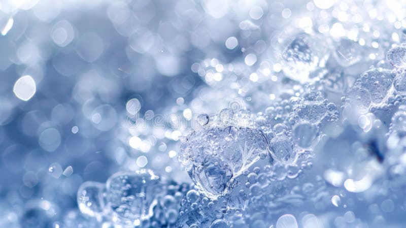 Ethereal Blue Bokeh Bubbles Background in High Resolution Stock Image ...