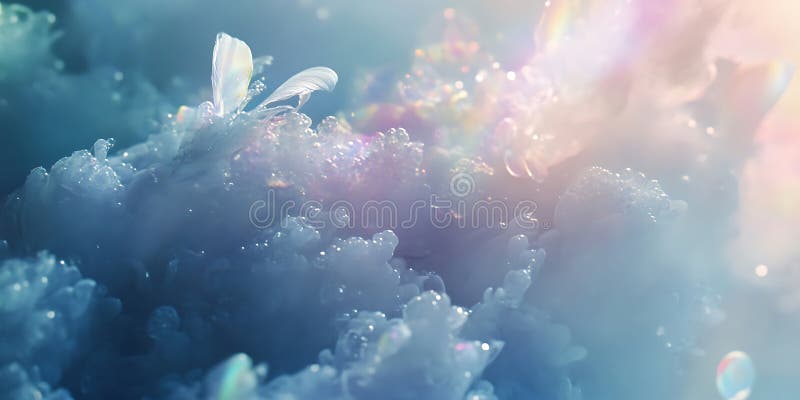 Ethereal Blue Crystal Background Dreamy Texture for Design Stock ...
