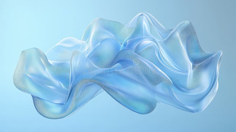 Ethereal Blue Fabric Delicate Dance Light Texture Soft Sky Background ...