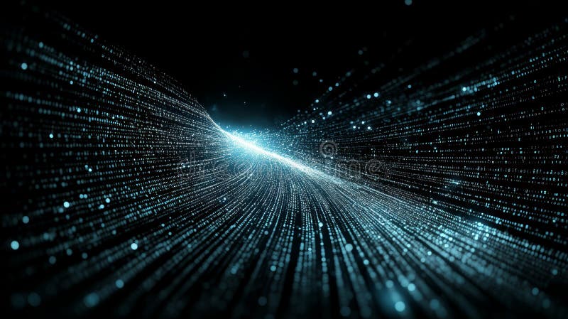 Ethereal Blue Light Piercing the Darkness, a Captivating Display of ...