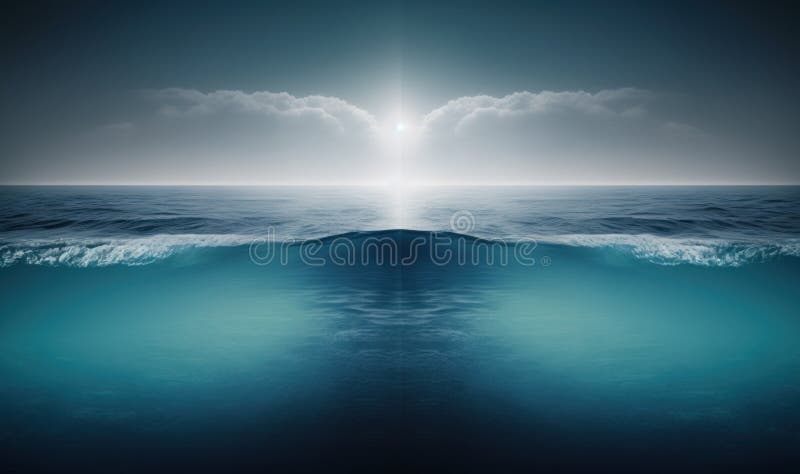 Ethereal Blue Ocean As a Calm and Vast Background for Professional Use ...