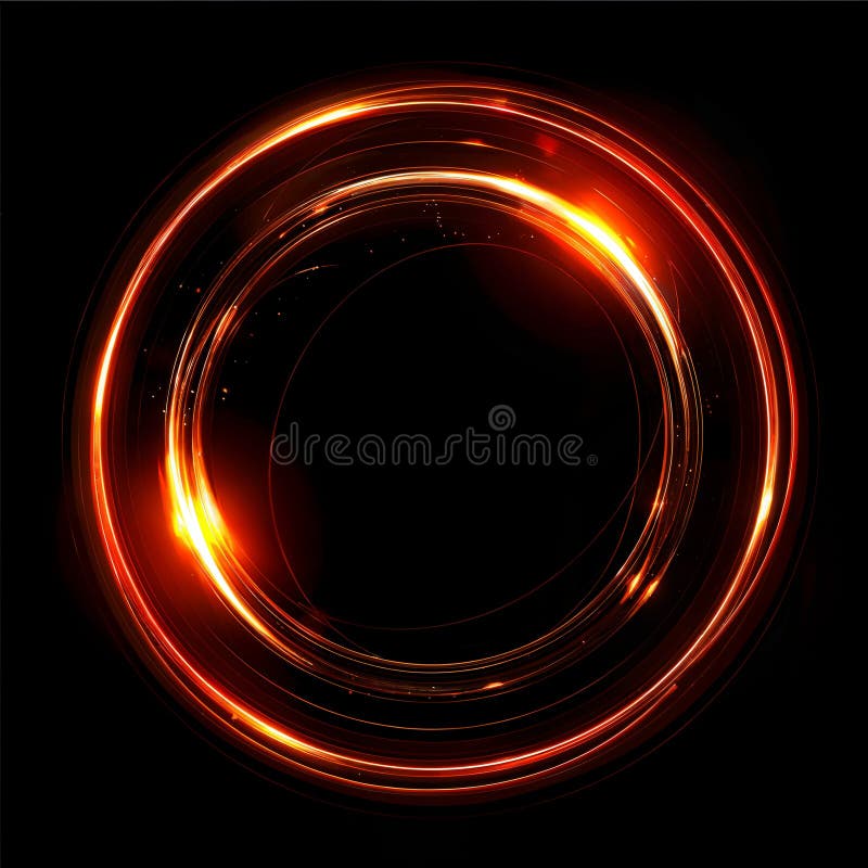 4K Resolution Circular Light Effect Stock Illustration - Illustration ...