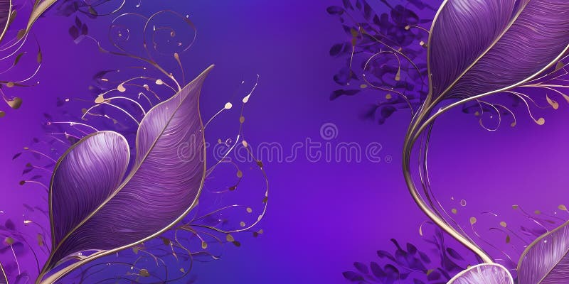 Ethereal Botanical Design with Luminous Leaves and Curved Stems ...