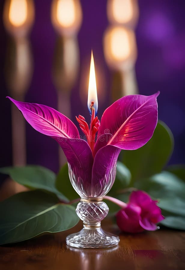 Ethereal Botanical Design with Luminous Leaves and Curved Stems ...