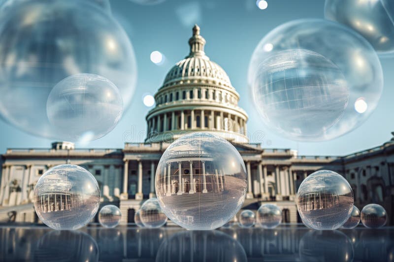 Ethereal Bubbles Float Over the U.S. Capitol Building, Capturing Its ...