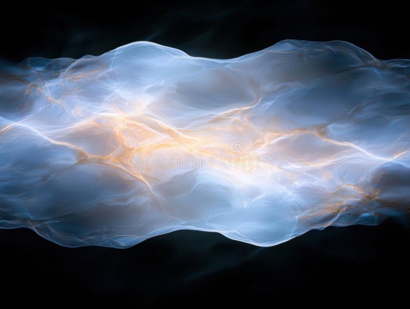 Ethereal Cloud Formations in the Night Sky Stock Illustration ...