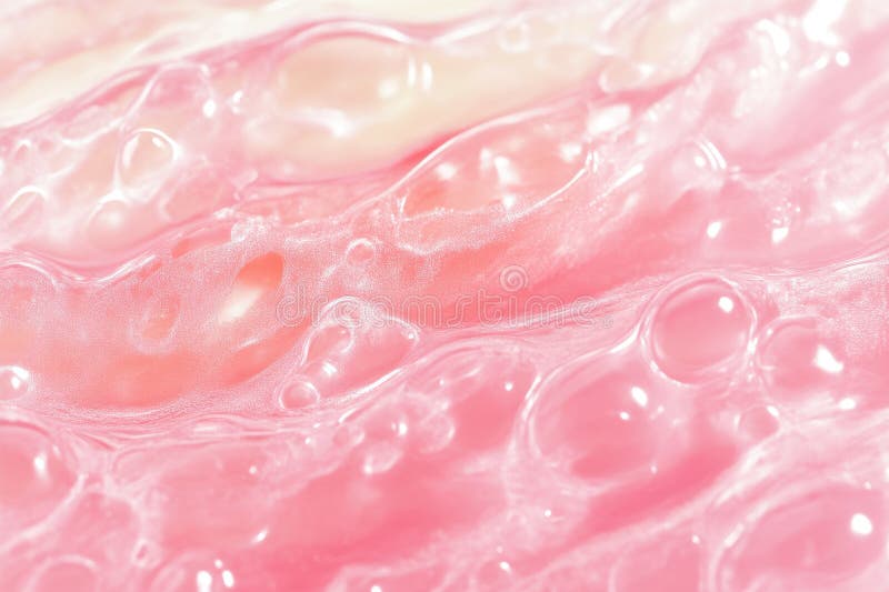 Ethereal Collagen Texture Featuring Air Bubbles in Light. Stock ...
