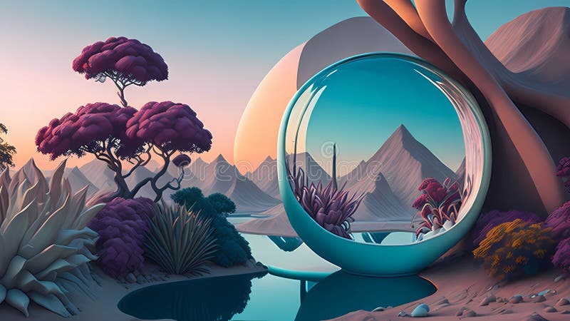 Ethereal Colors and Contrasts Stock Illustration - Illustration of ...