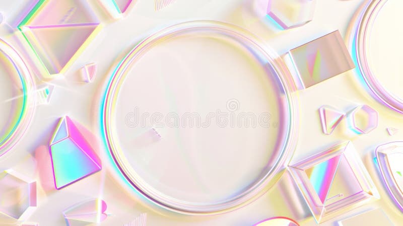 An Ethereal Composition of Simple Geometric Shapes and Circles with a ...