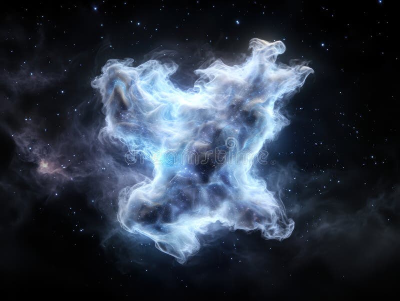 Ethereal Cosmic Cloud Formation in Deep Space Stock Illustration ...