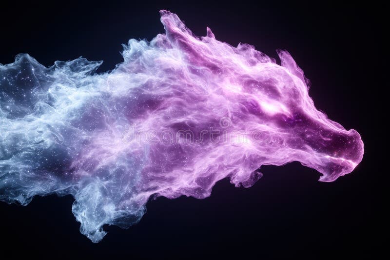 Ethereal Cosmic Dragon Creature Stock Illustration - Illustration of ...