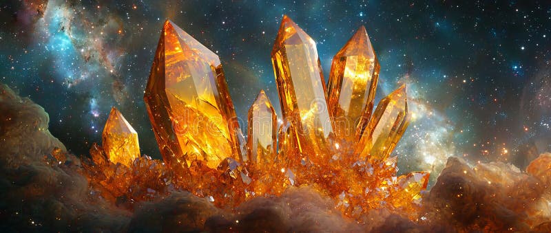 An Ethereal Cosmic Landscape Featuring Glowing Celestial Entities ...