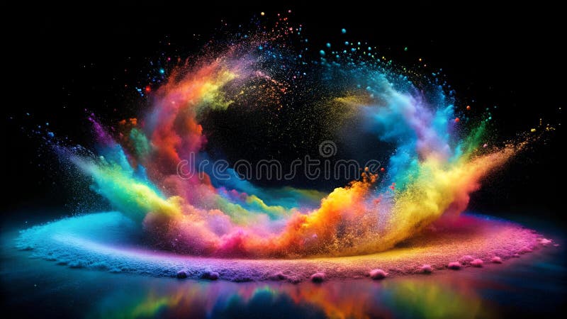 Ethereal Dance of Dust: a Symphony of Colors in a Black Void AI ...
