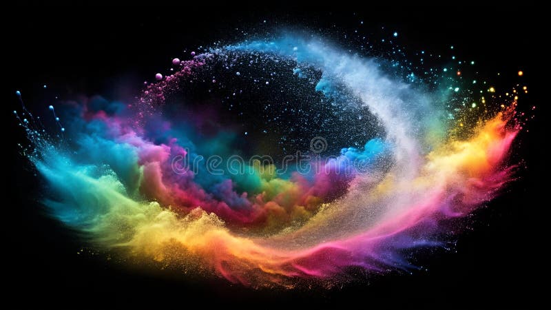Ethereal Dance of Dust: a Symphony of Colors in a Black Void AI ...