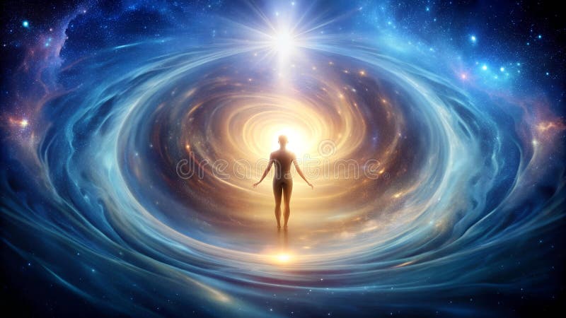 Ethereal Dance of Light and Shadow Generative AI Stock Illustration ...