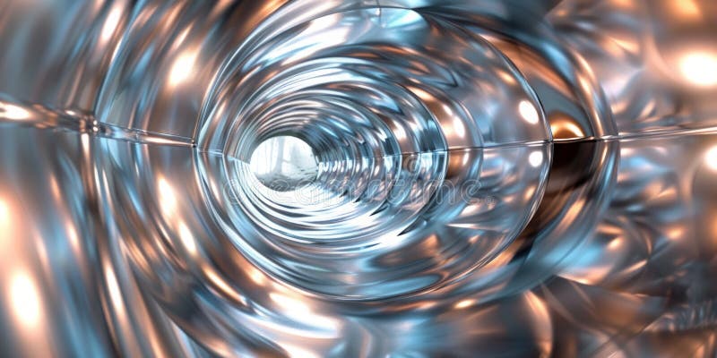 Ethereal Dance of the Metallic Veil. Generative AI Stock Illustration ...