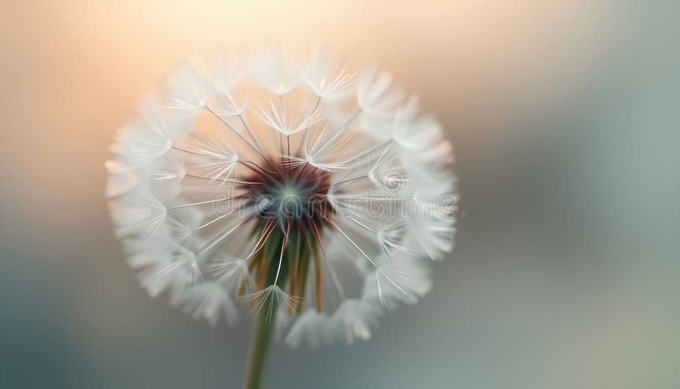 Ethereal Dandelion with Translucent Petals, Blending into a Dreamy ...